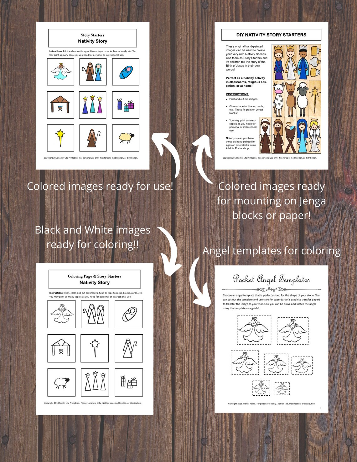 Nativity Story Templates for Christmas Projects Nativity | Etsy