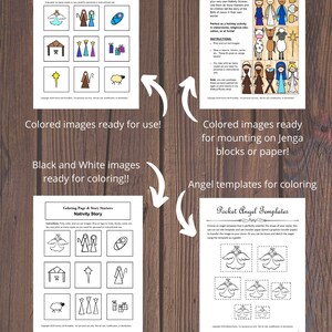 Nativity Story Templates BUNDLE: DIY Scene Images for Christmas ...