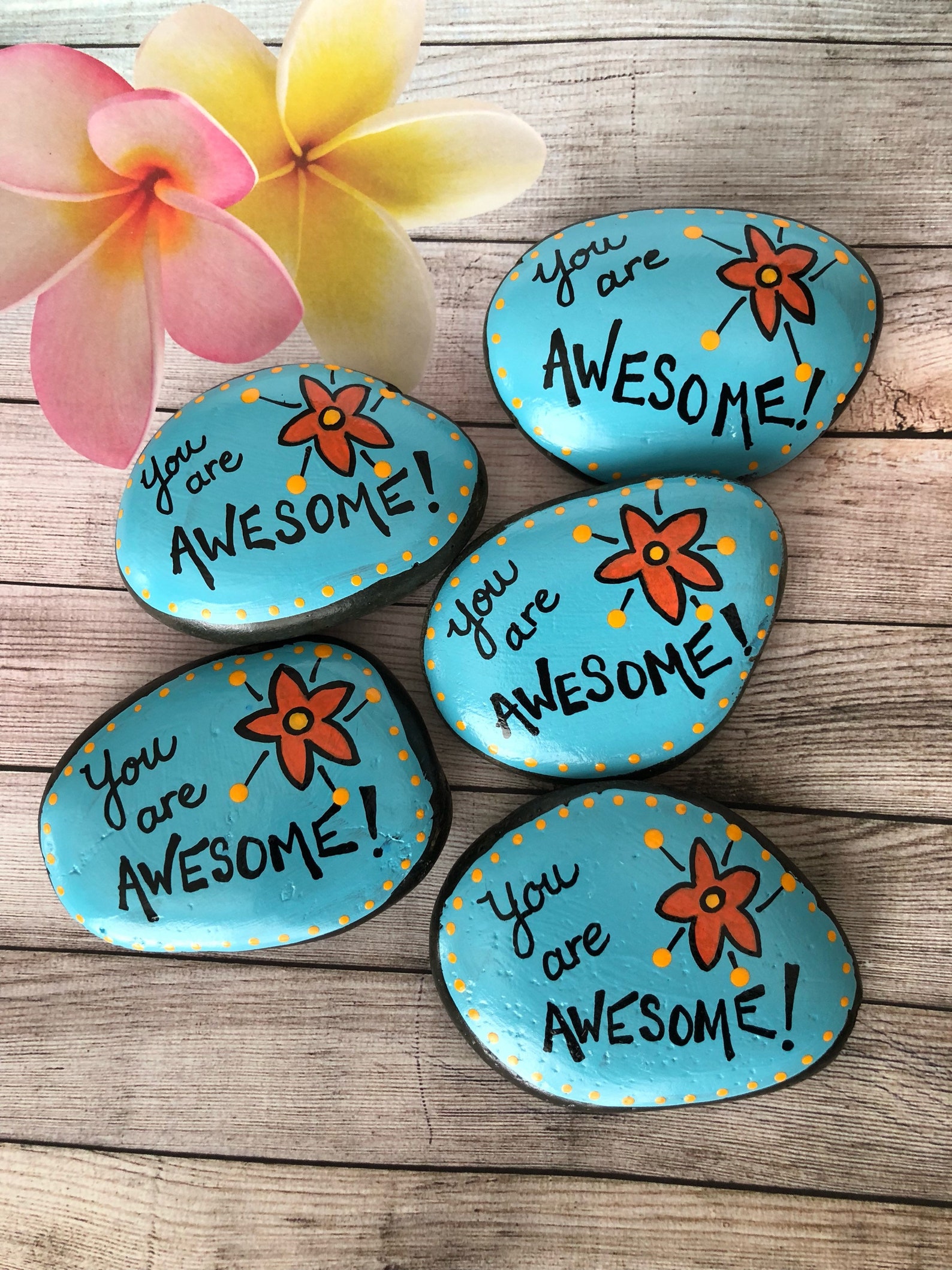 You Are Awesome Painted Rock You Rock Teacher Gift - Etsy