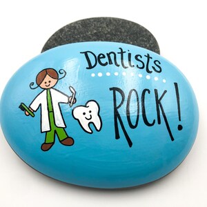 Hand-painted "dentists Rock!" Stone: Dentist Appreciation Gift - Etsy