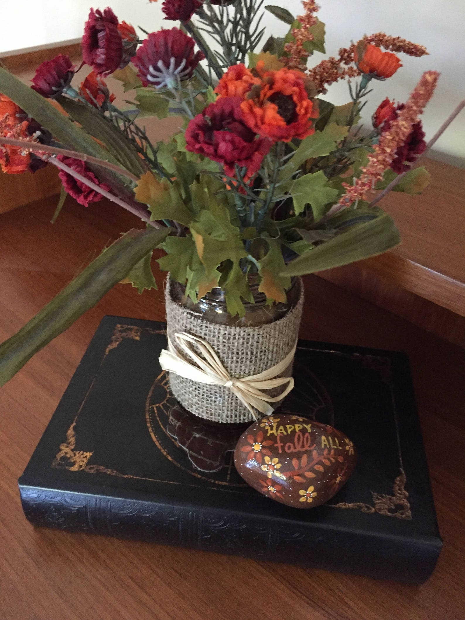 Happy Fall Painted Rock Thanksgiving Place Setting Harvest - Etsy