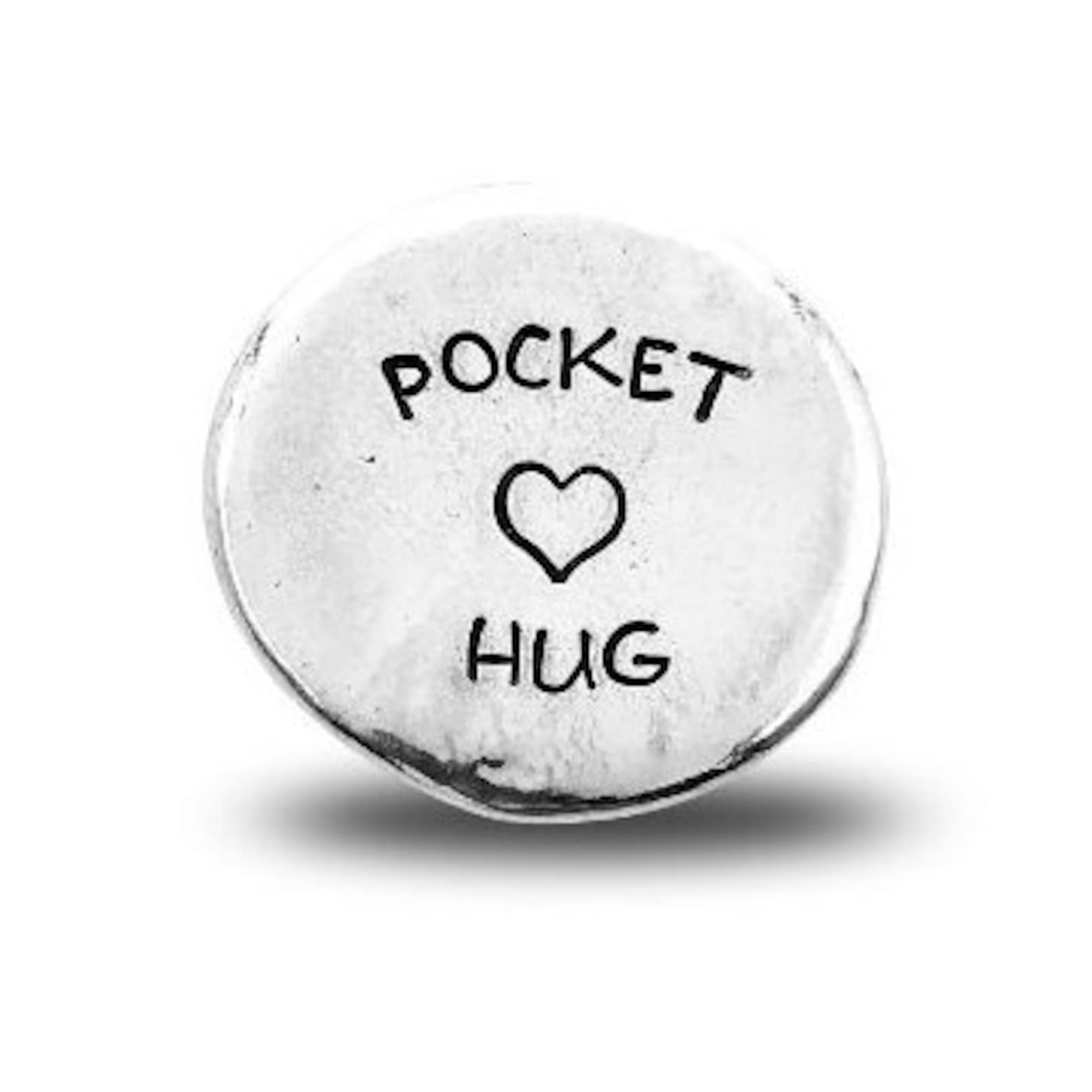 Pewter Pocket Hug Coin: Hand Stamped Long Distance Gift - Etsy