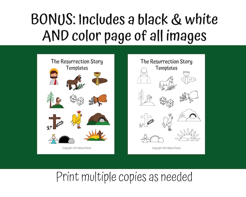 Resurrection Story Templates and Coloring Book Easter Passion | Etsy