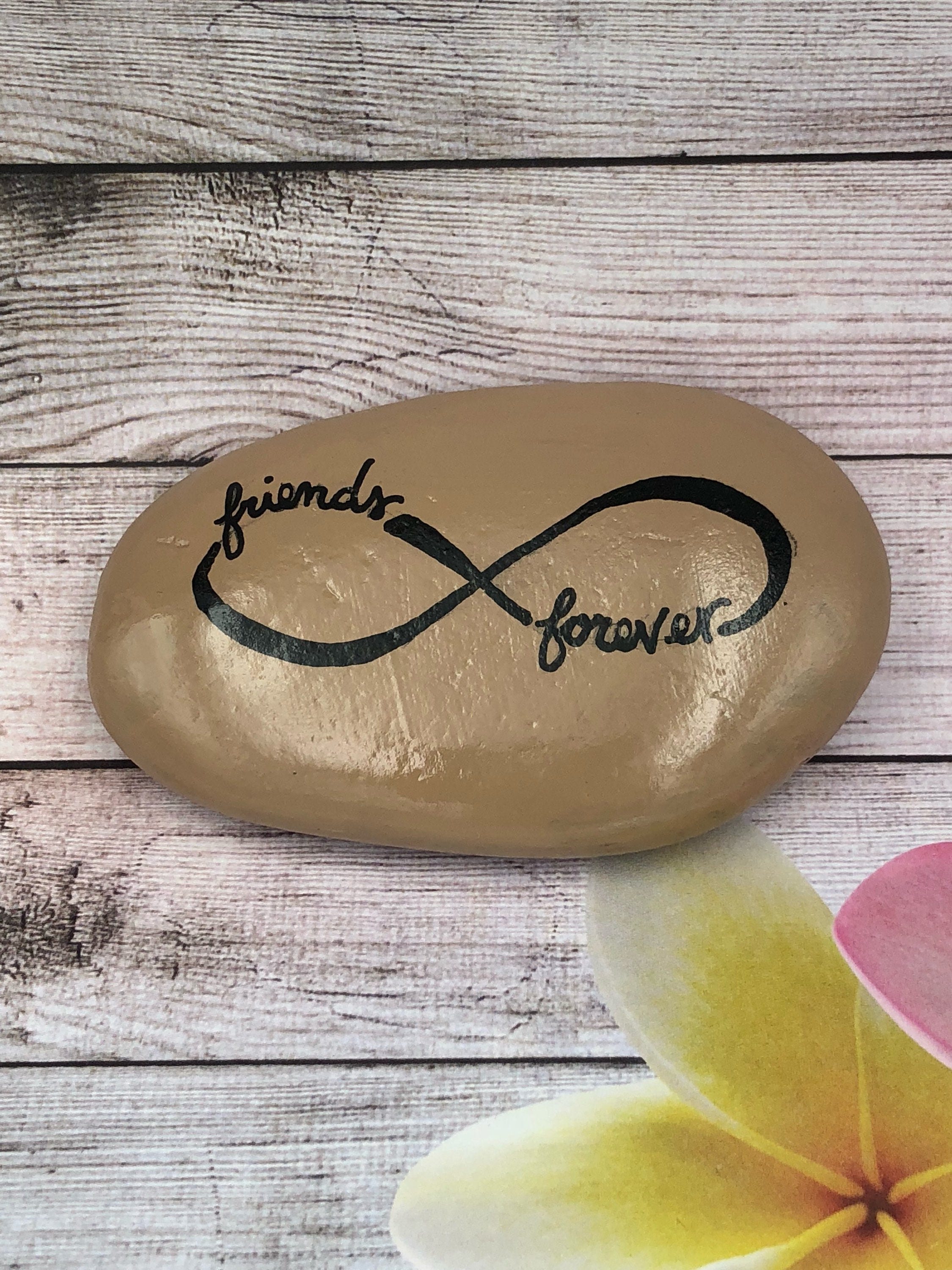 Friends Forever Painted Rock, Friendship Painted Stone, Best Friends ...