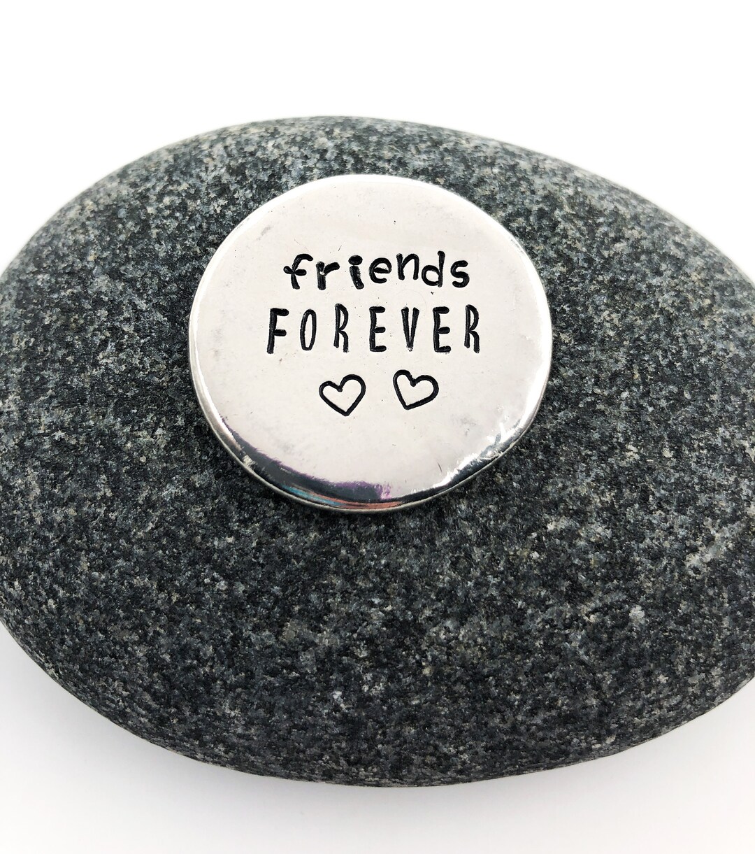 Friends Forever Pewter Pocket Coin: Hand Stamped Friendship Token - Etsy