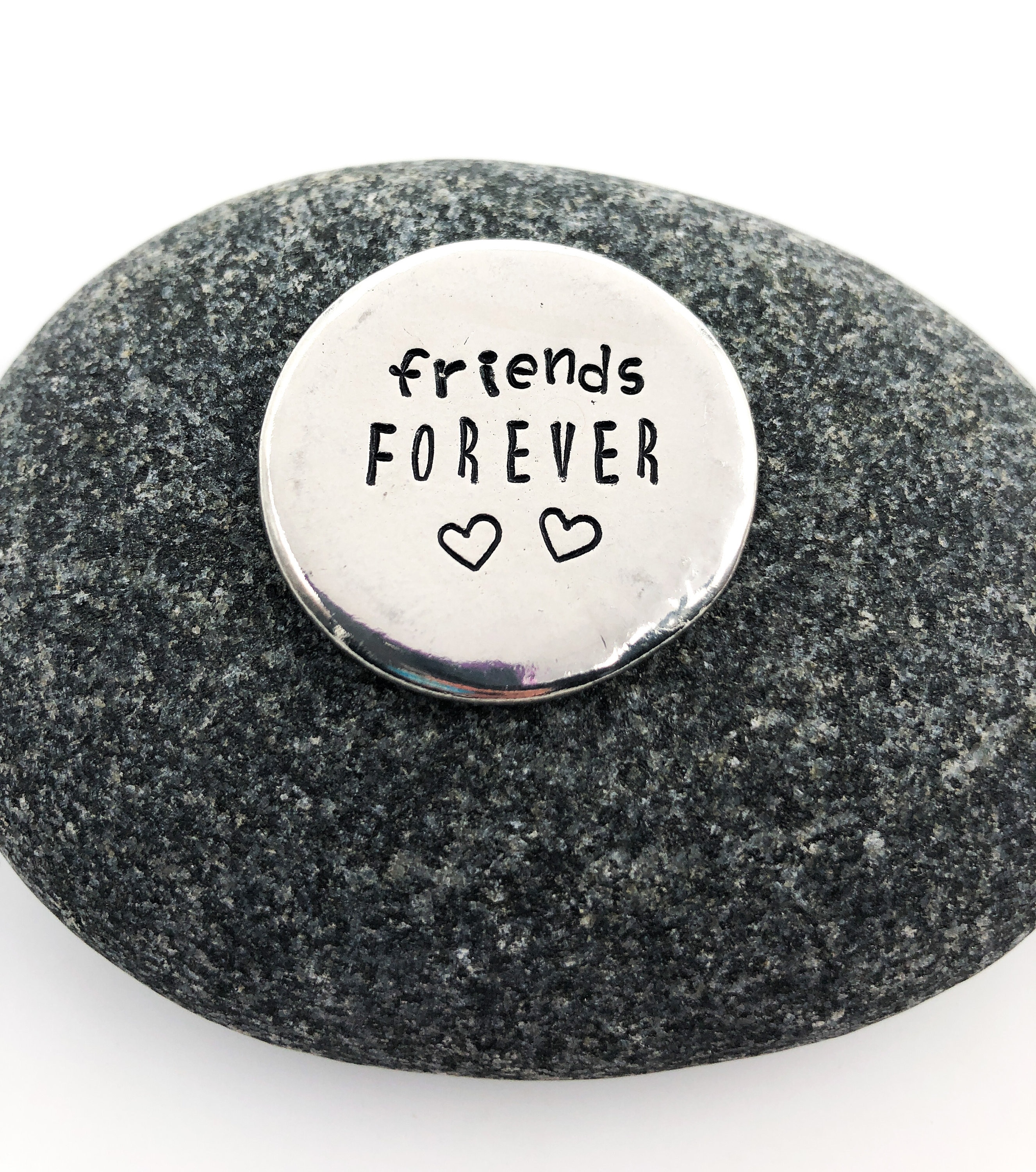 Friends Forever Pewter Pocket Coin Hand Stamped Coin - Etsy