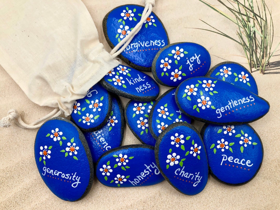 Affirmation Rocks: Set of 10 Custom Painted Wisdom Stones - Etsy
