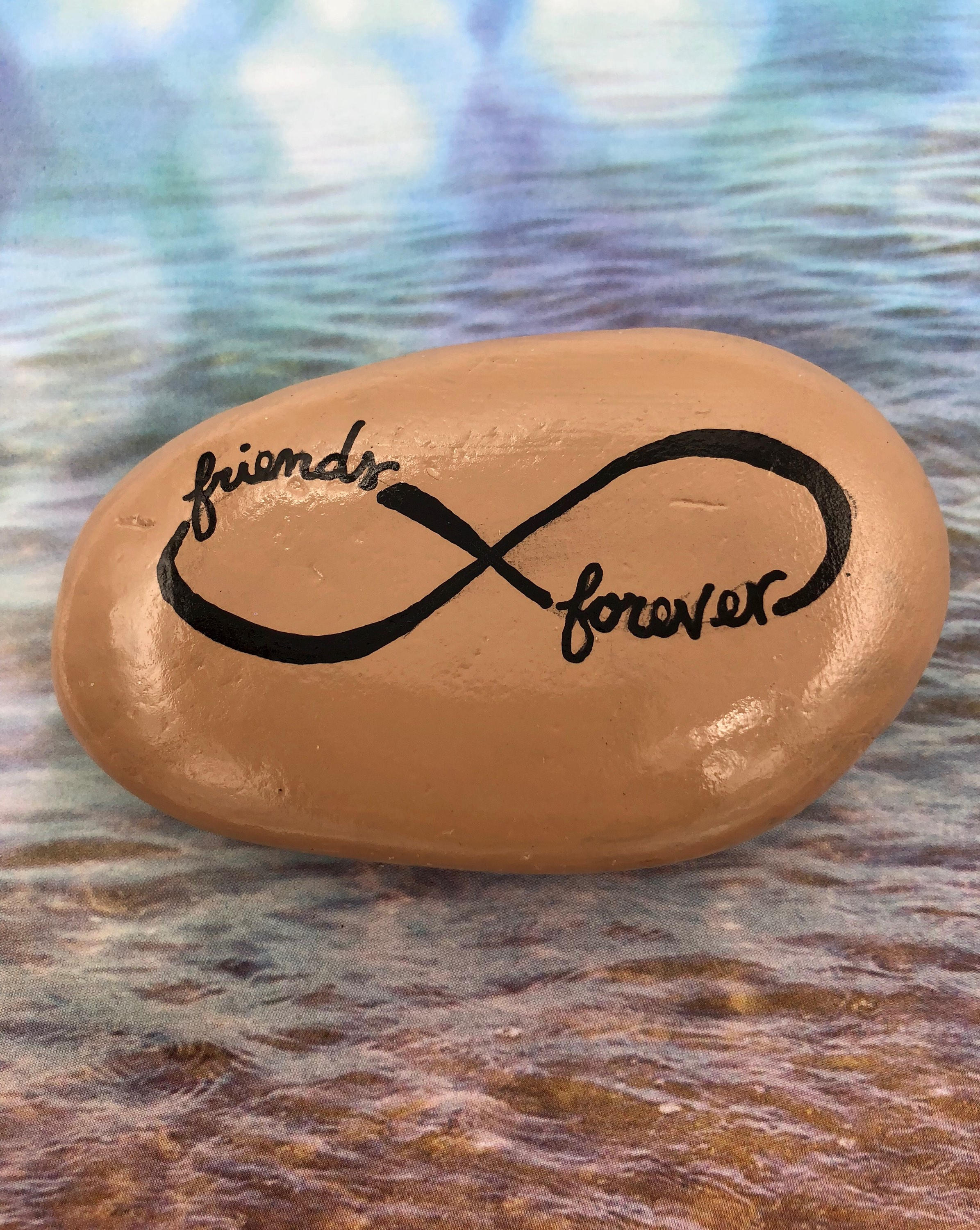 Friends Forever Painted Rock, Friendship Painted Stone, Best Friends ...