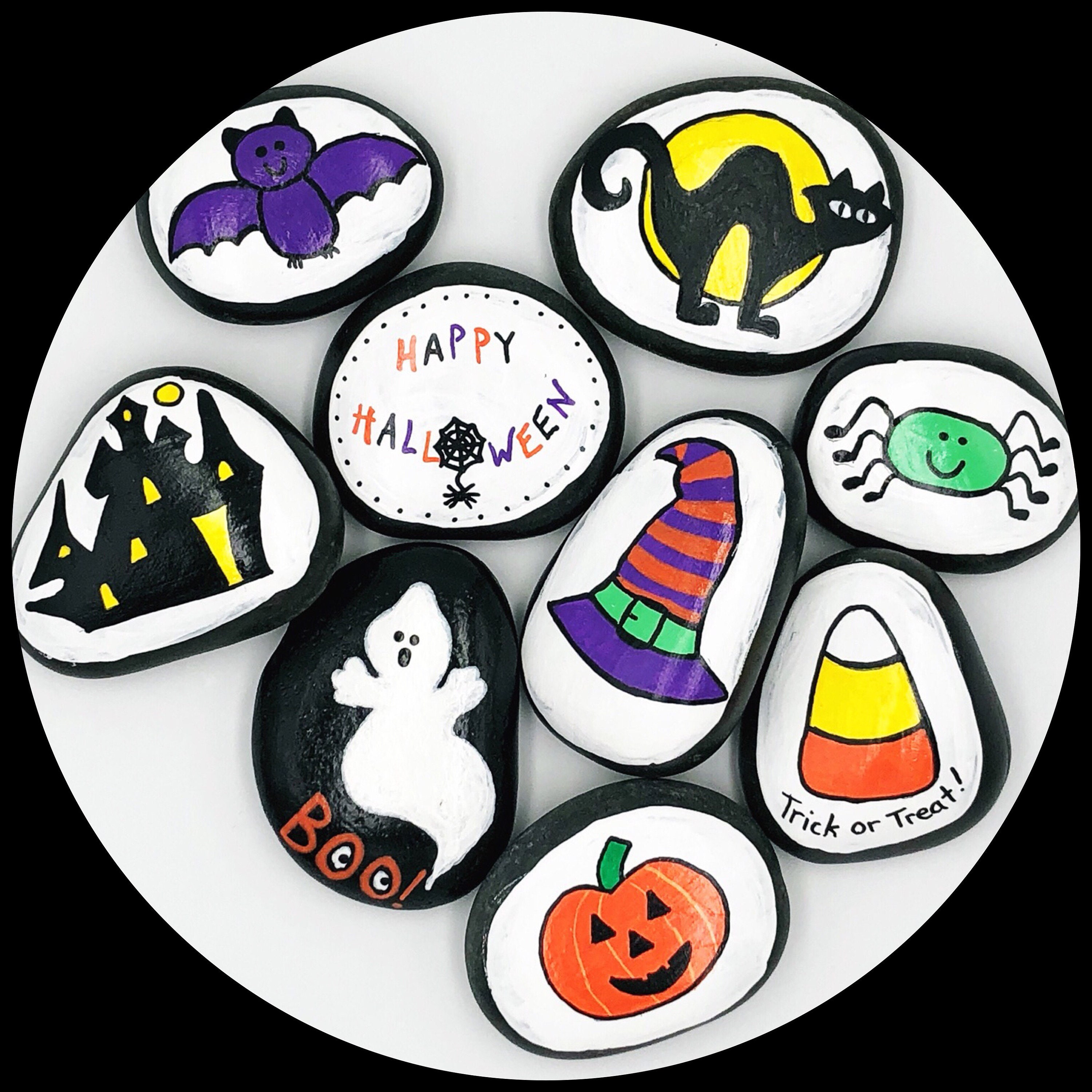 Trick Or Treat Story Starters Halloween Story Stones Etsy Trick Or Treat Story Starters Halloween Story Stones Etsy