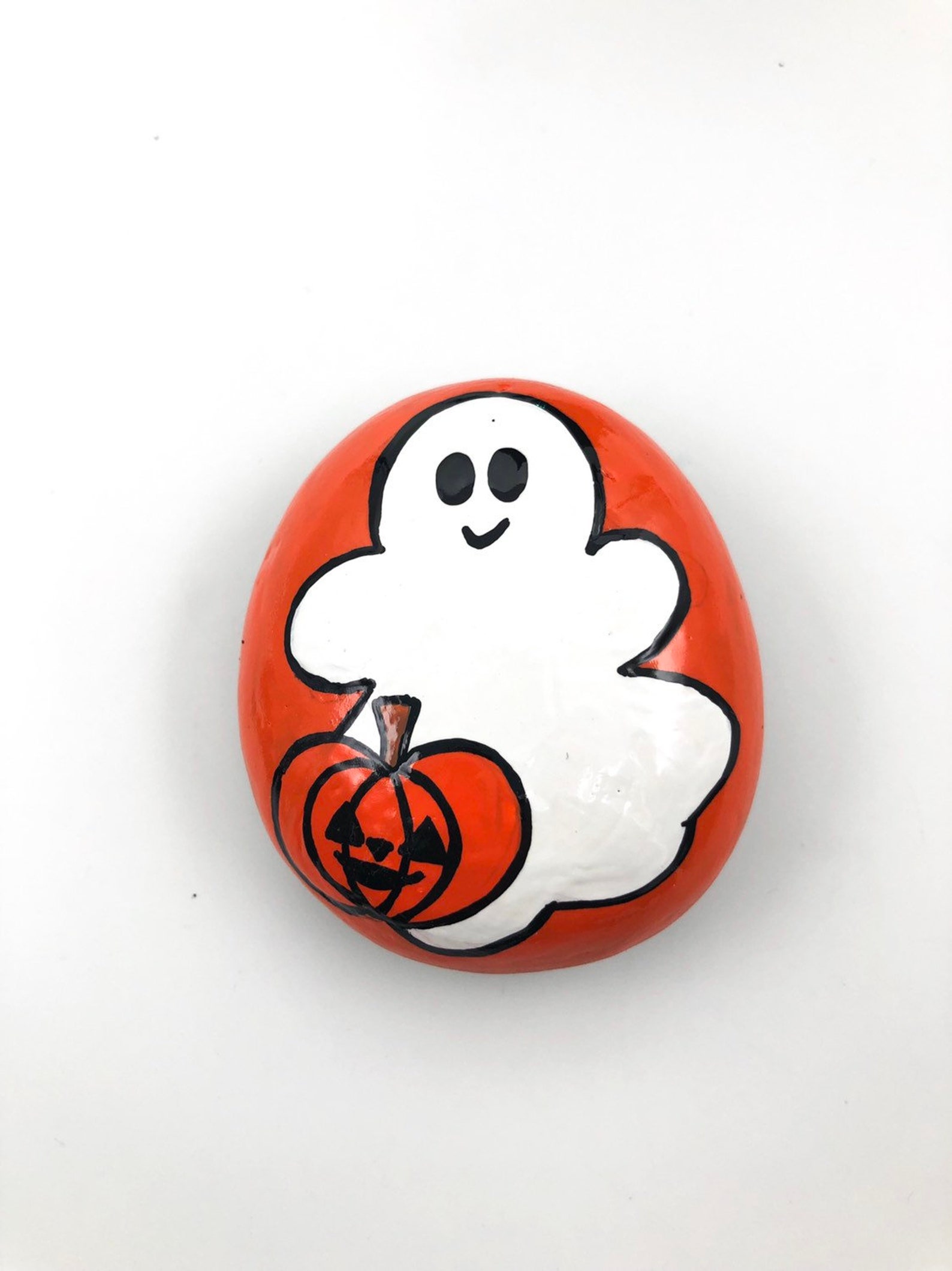 Halloween Ghost Painted Rocks Trio of Ghosts Painted Stones | Etsy