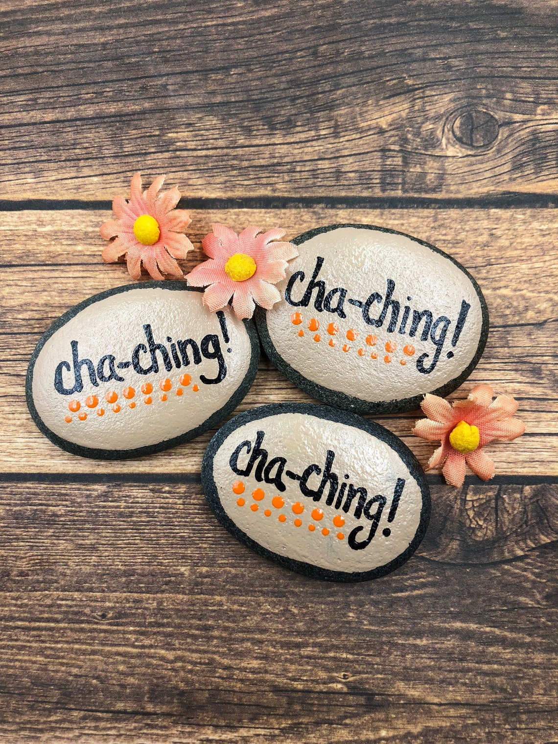 Cha Ching Rocks Cha-ching Stones Set of 3 Etsy Sellers - Etsy