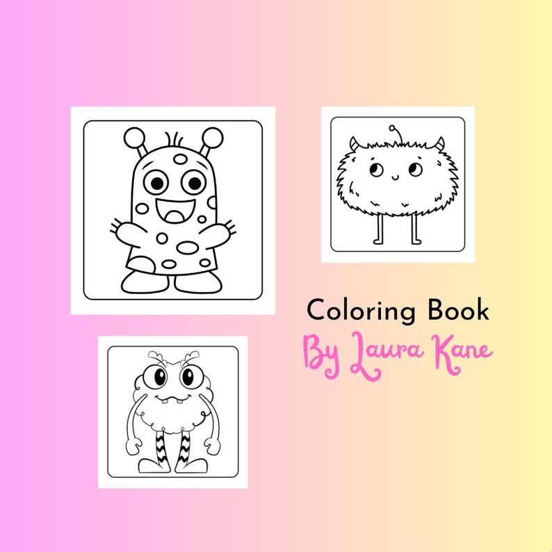 Silly Monsters Coloring Book for Kids – Big Easy Bold Printable Pages ...