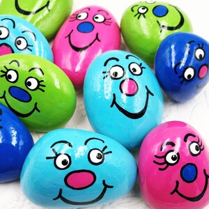 Silly Face Pocket Rocks for Kids: Back to School Comfort Stones - Set ...