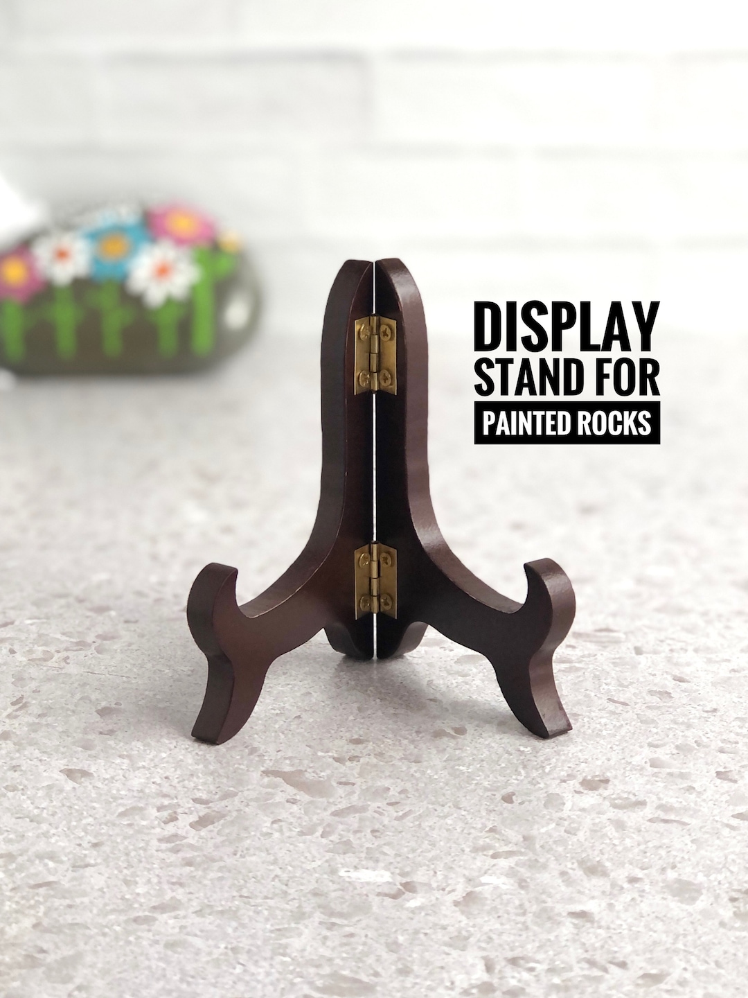 Wooden Stand to Display Painted Rocks, Small Easel for Display, Rock ...
