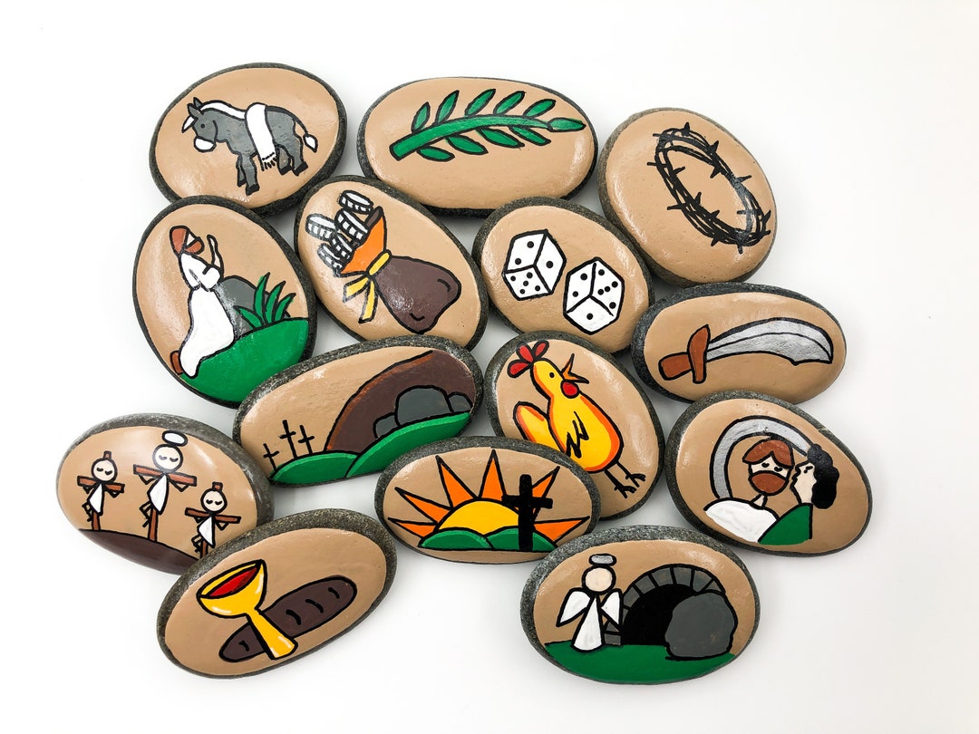 Resurrection Story Stones: Easter Christian Activity Set - Etsy