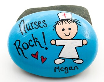 Nurse Appreciation Painted Stone Nurses Rock Gift for - Etsy