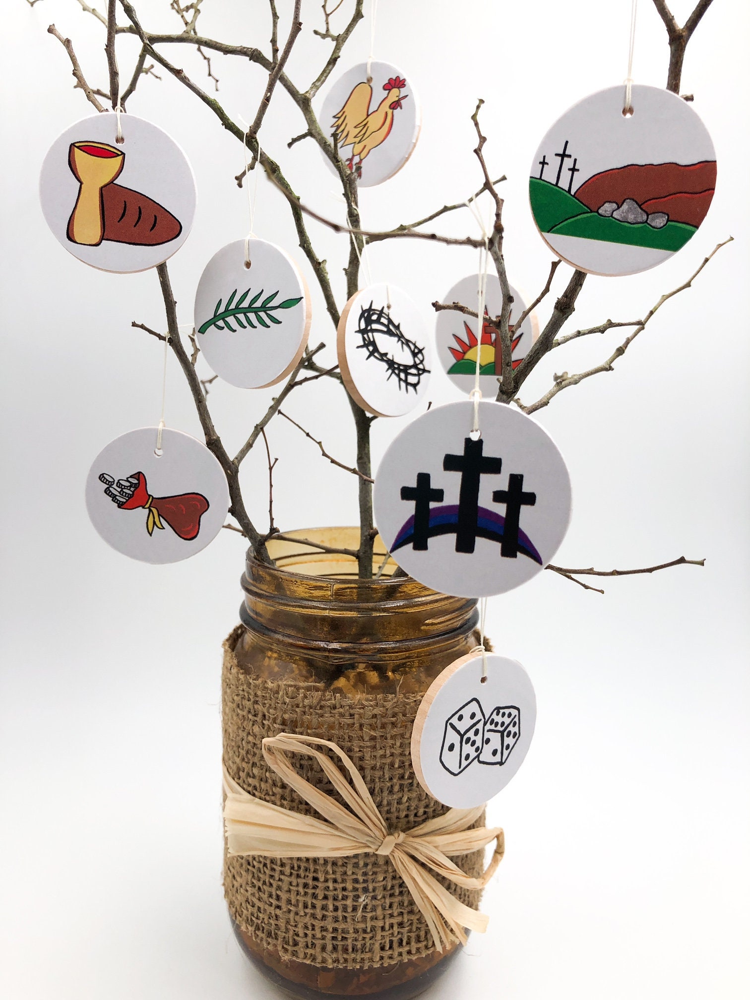 Resurrection Story Tokens: Jesus Tree Easter Project, Sunday School ...