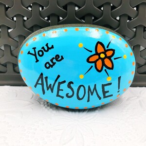 You Are Awesome Painted Rock, You Rock, Teacher Gift, Therapist Gift ...
