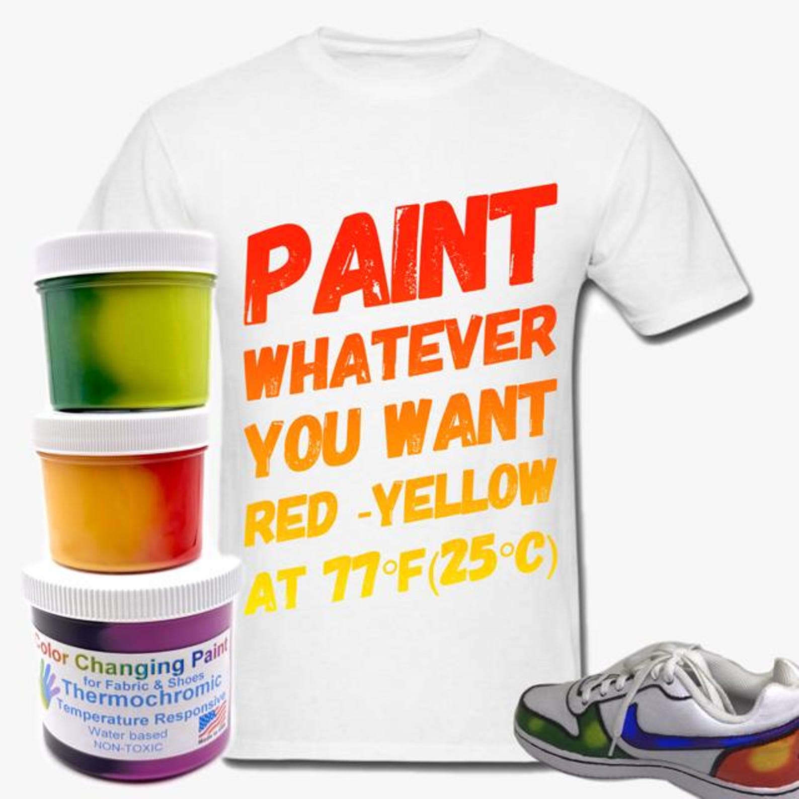 Color Changing Fabric Paint Temperature Activated Body Heat Sensitive ...