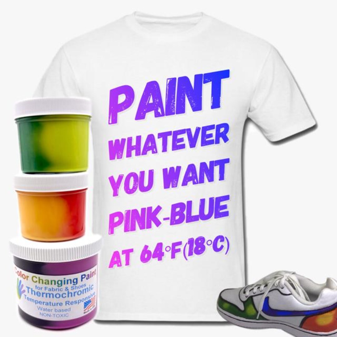 Color Changing Fabric Paint Temperature Activated Body Heat Sensitive ...