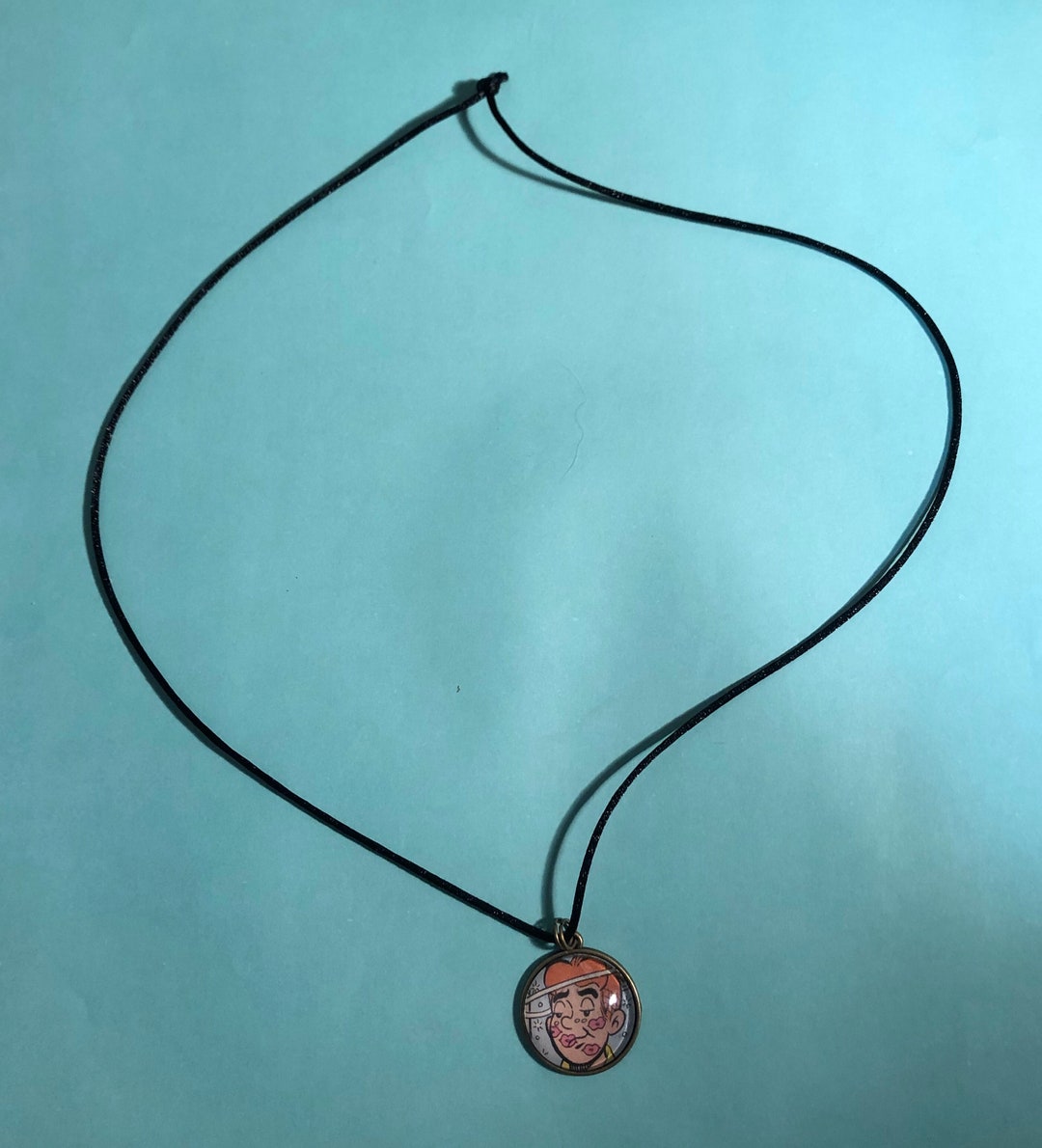 Black Cord Necklace With Bronze Archie Comic Pendant // Archie Love ...