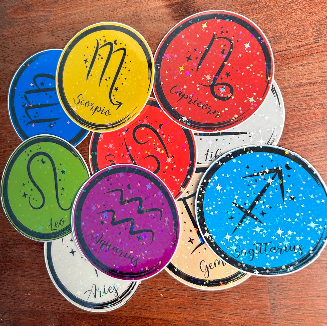 Zodiac Sign Stickers, 3, Astrological Sign Stickers. All Signs ...
