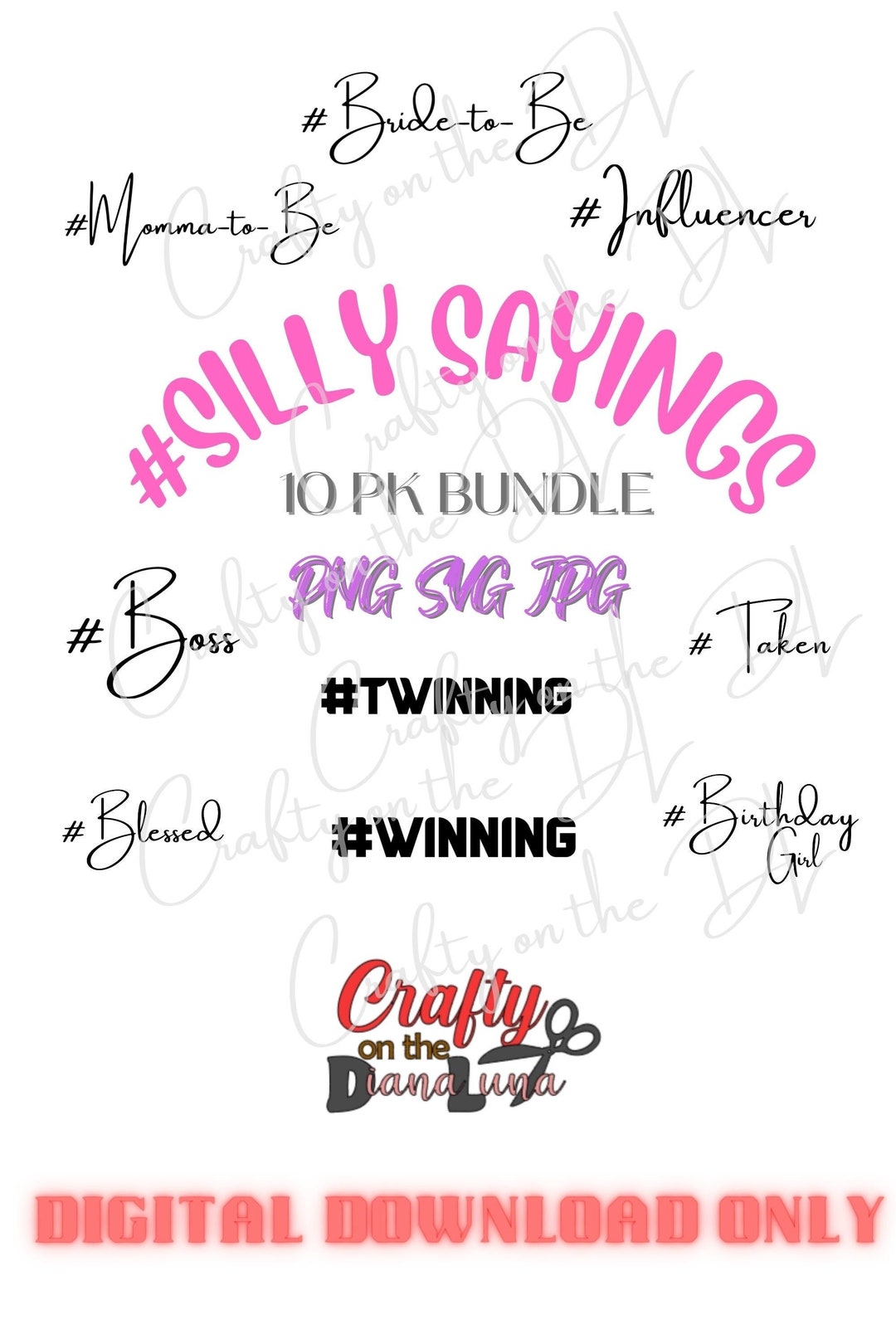 10 PK Funny Quotes SVG Bundle / Silly SVG Bundle / Cut File / Cricut ...