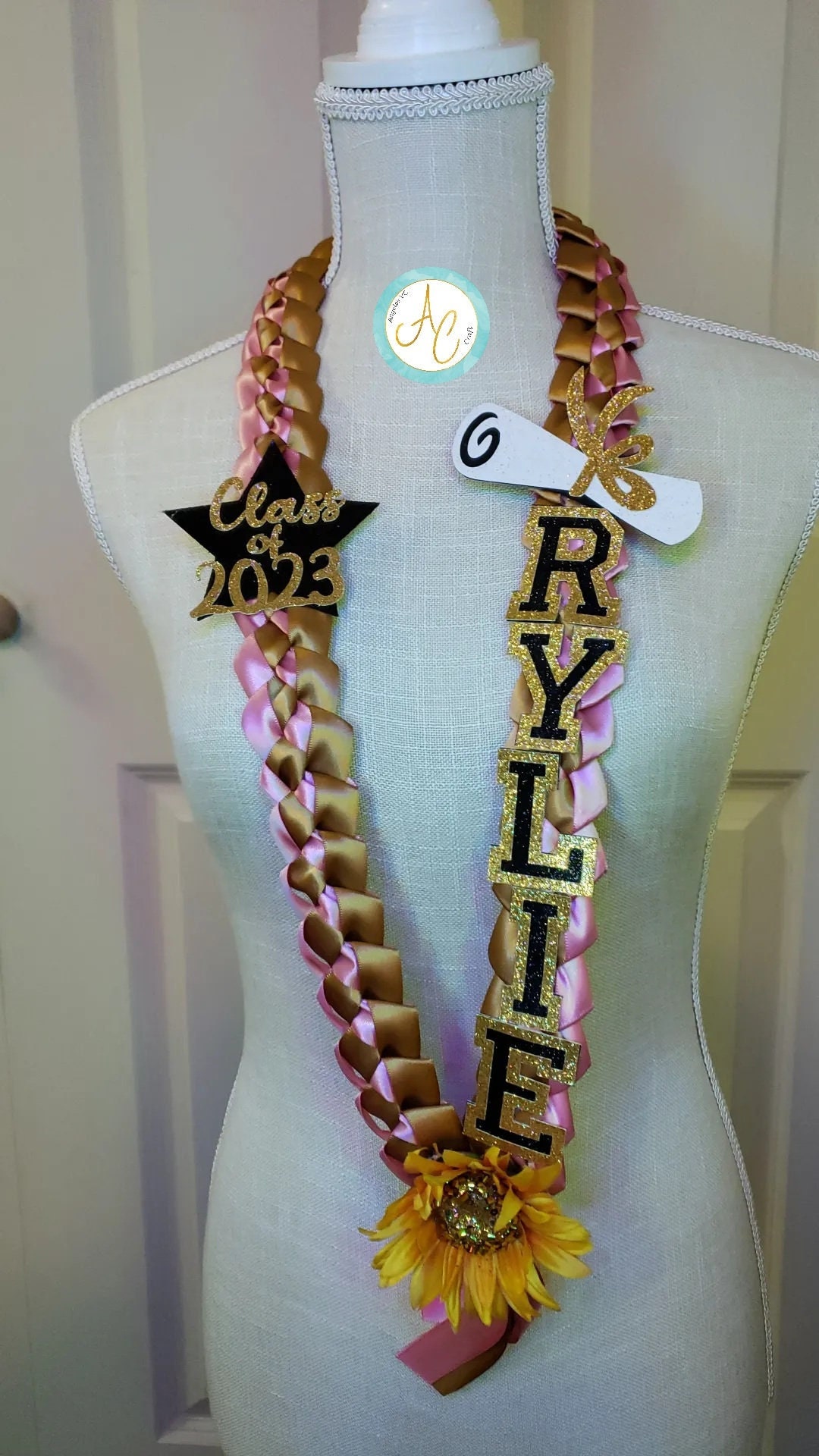 Sunflower Lei, Gold Sunflower Lei, Personalized Lei, Yellow Sunflower ...