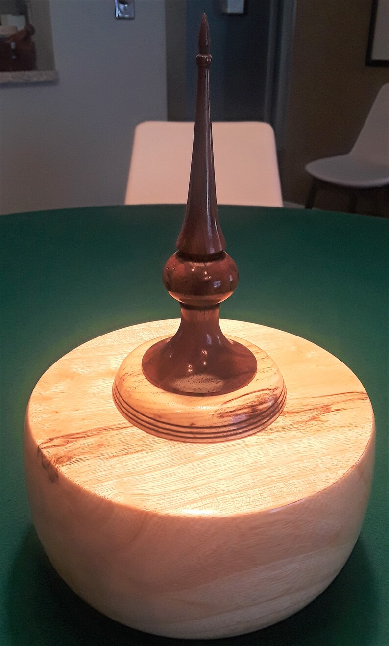 Maple Turned Hollow Form With Hackberry and Walnut Finial - Etsy