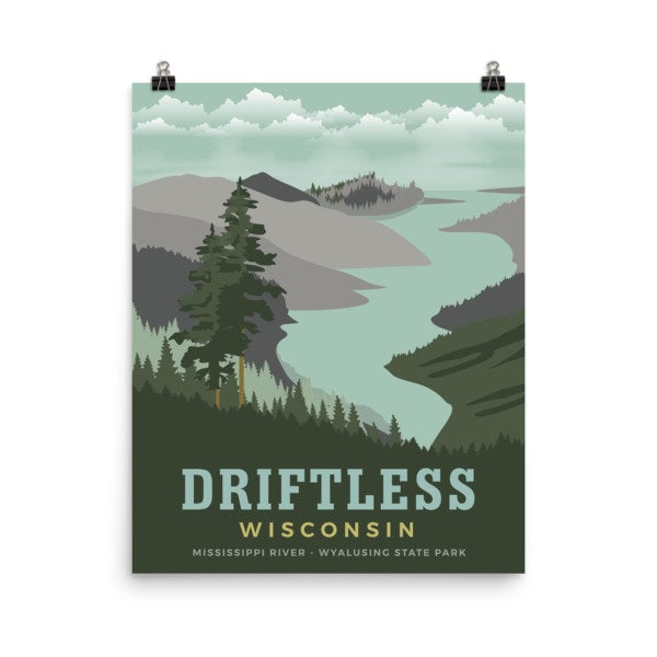Driftless Region Wisconsin Poster - Etsy