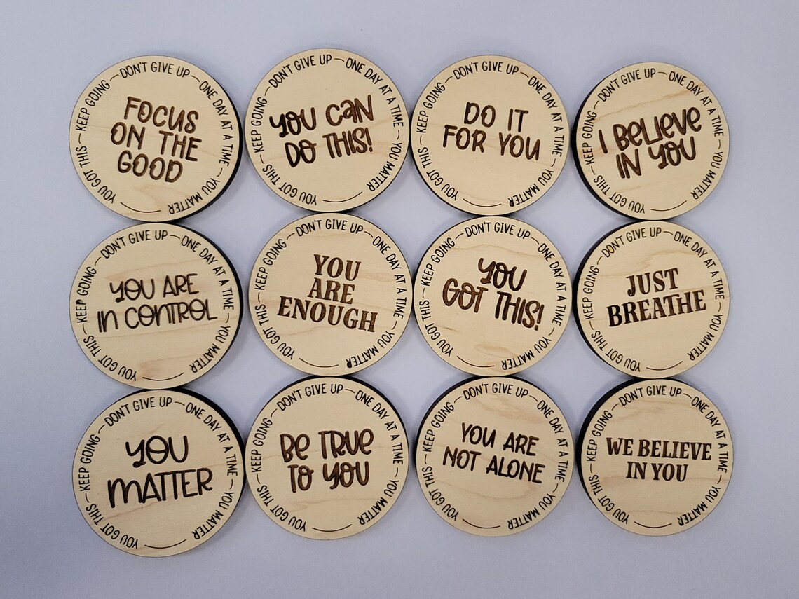 Wooden Truth Tokens, Anxiety, Reassurance, Truth Tokens, Positive ...