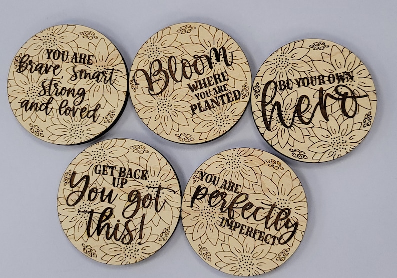 Positive Affirmation Tokens, Self Help, Thinking of You - Etsy
