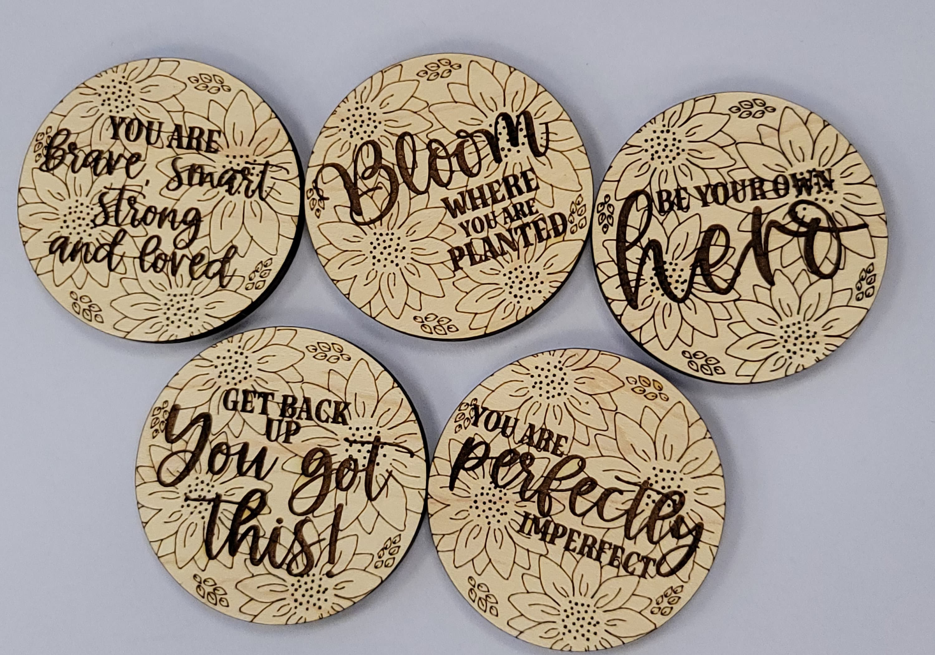 Positive Affirmation Tokens, Self Help, Thinking of You - Etsy