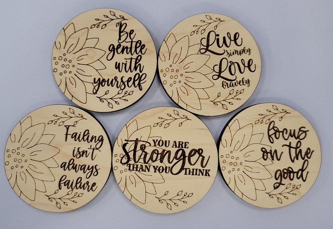 Positive Affirmation Tokens, Self Help, Thinking of You - Etsy