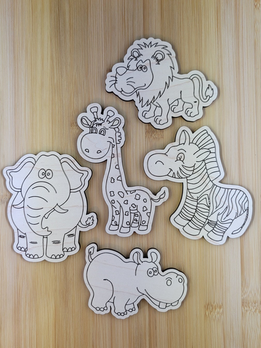 Color Your Own Zoo Animals, DIY Zoo Animals - Etsy