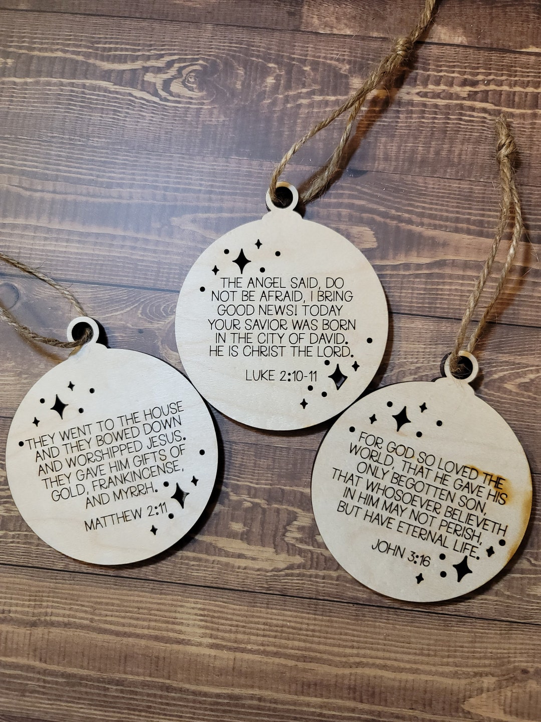 Story of Jesus Ornaments, Nativity Story Ornaments - Etsy