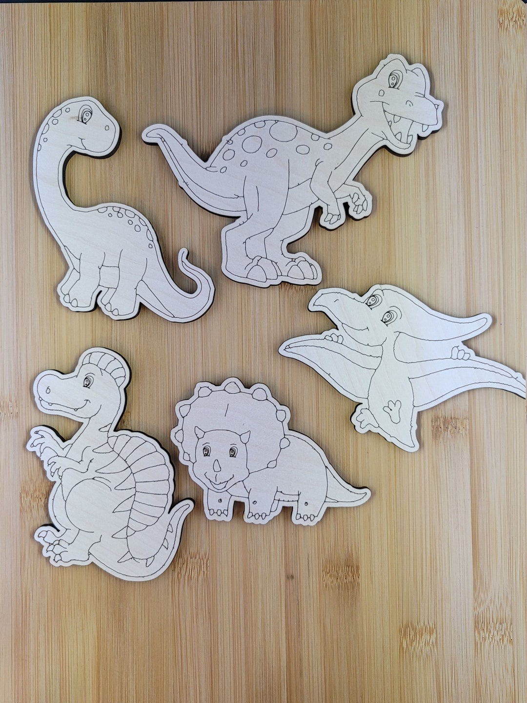 Color Your Own Zoo Animals, DIY Dinosaurs - Etsy