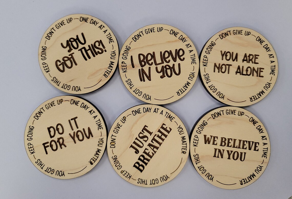 Wooden Truth Tokens, Anxiety, Reassurance, Truth Tokens, Positive ...
