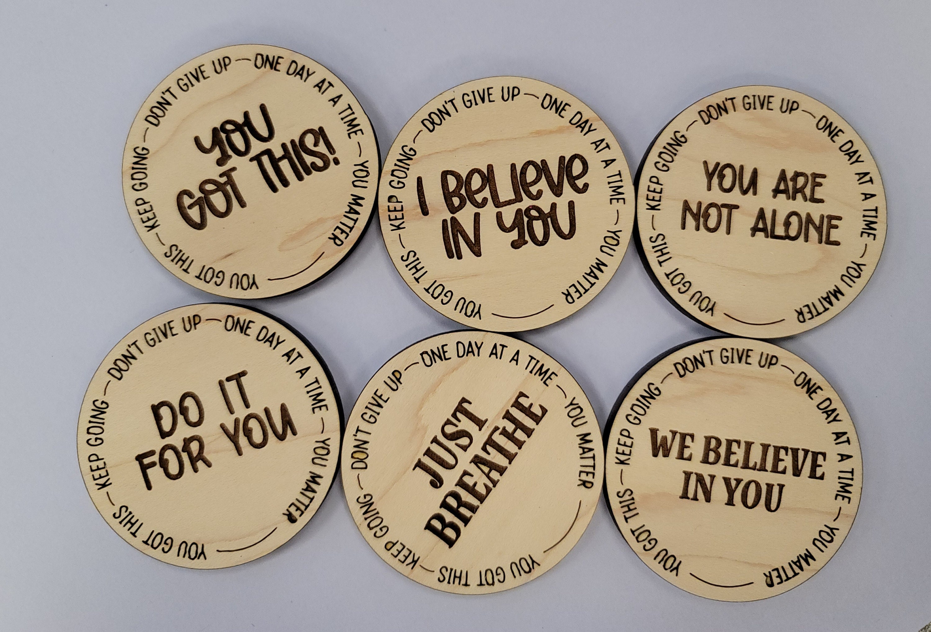 Wooden Truth Tokens, Anxiety, Reassurance, Truth Tokens, Positive ...