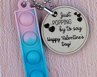 Pop It Valentine Cards, Fidget Valentines Poppin for Boys Girls Kids ...