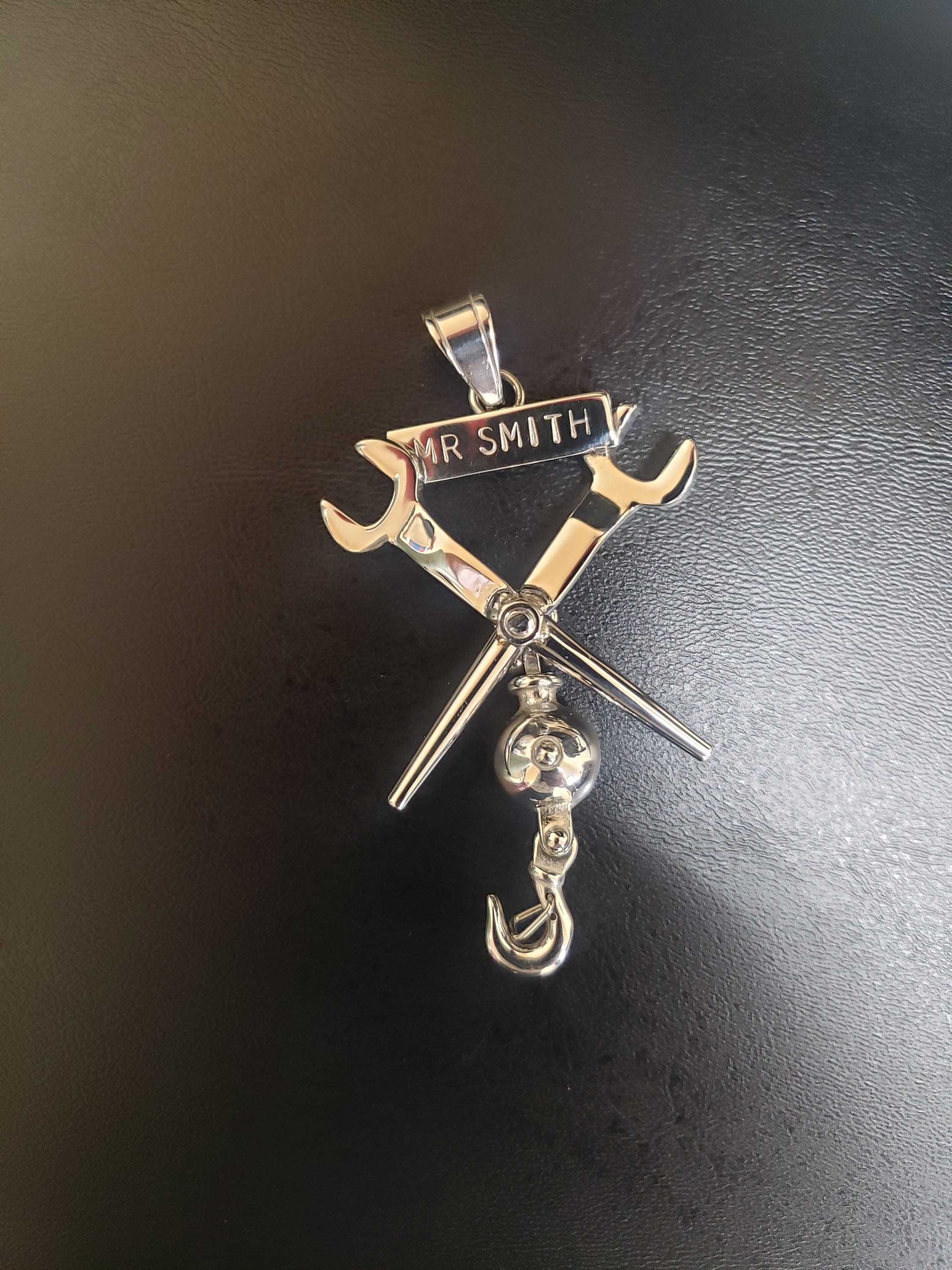 Steel Spuds Cross With Hook and Stamped Name - Etsy