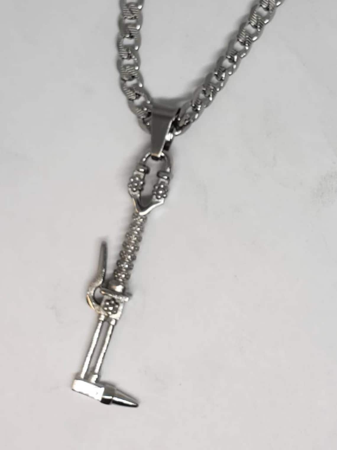 Stainless Steel Torch Pendant With Chain - Etsy