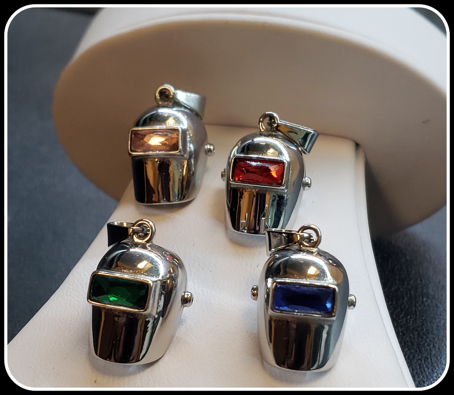 Welder Hood Charm W/2 Gold Inicials - Etsy