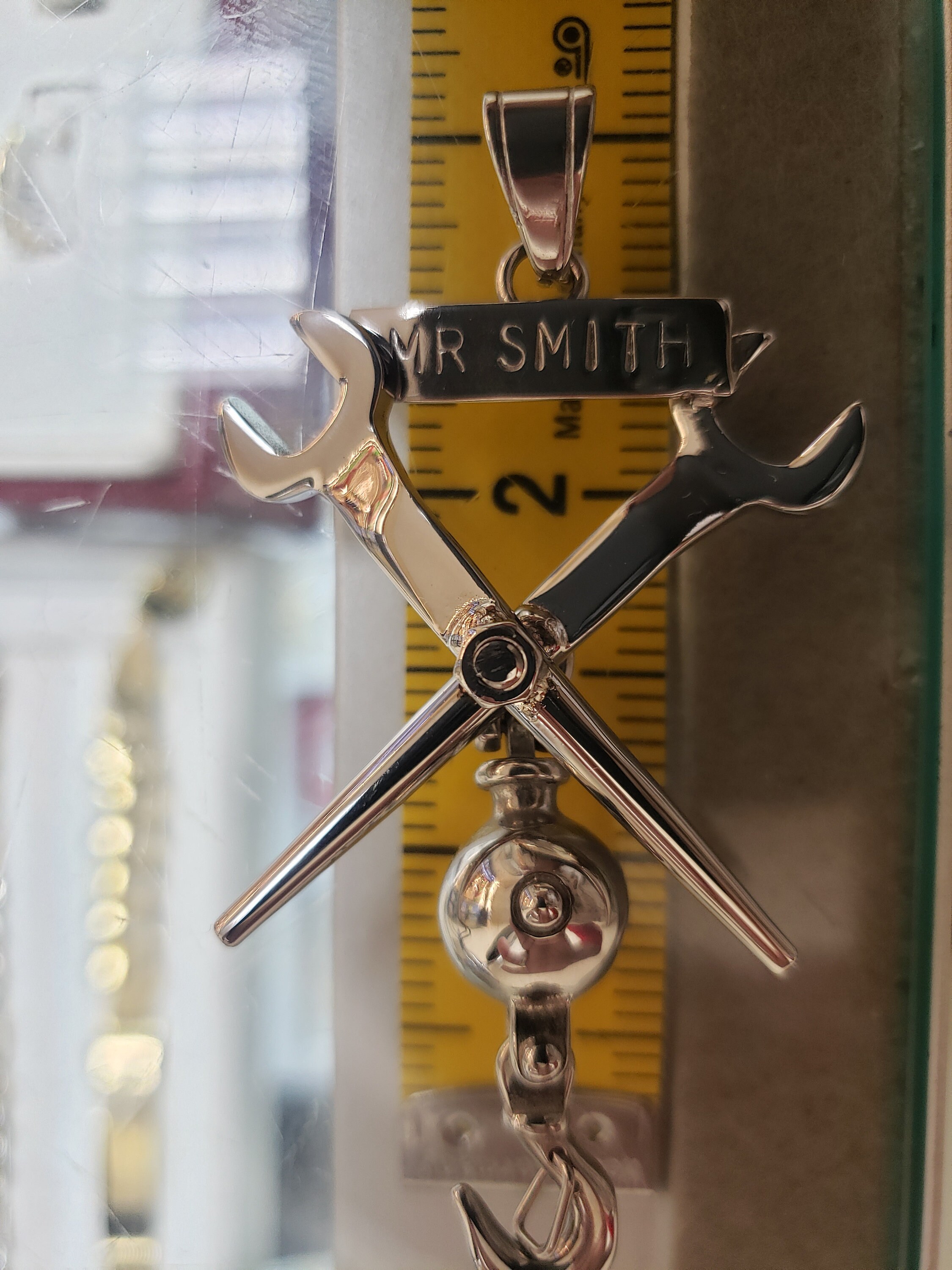 Steel Spuds Cross With Hook and Stamped Name - Etsy