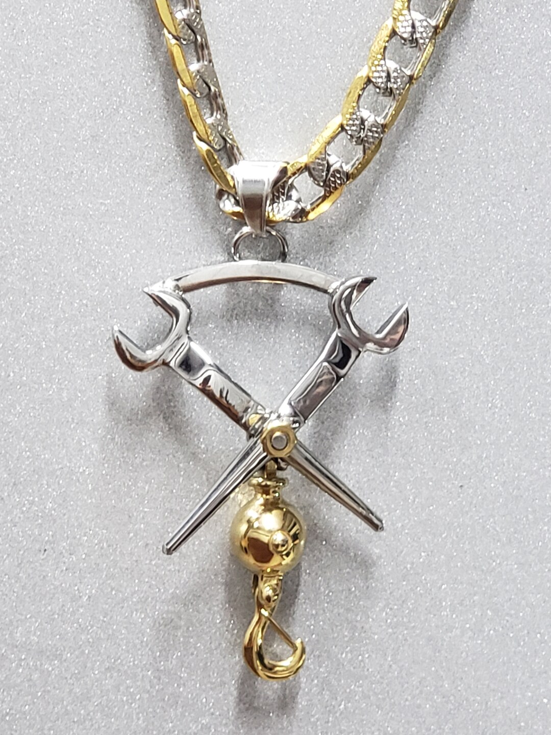 Ironworker Pendant W/chain - Etsy