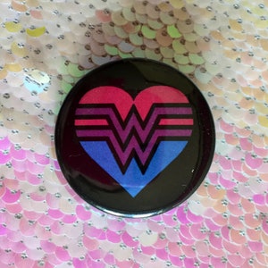 Wonder Woman Bisexual Pride Button - Etsy