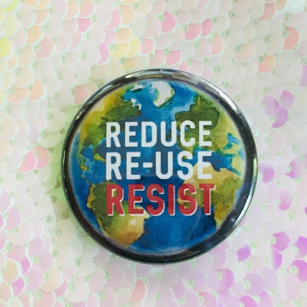 Resist Button - Etsy