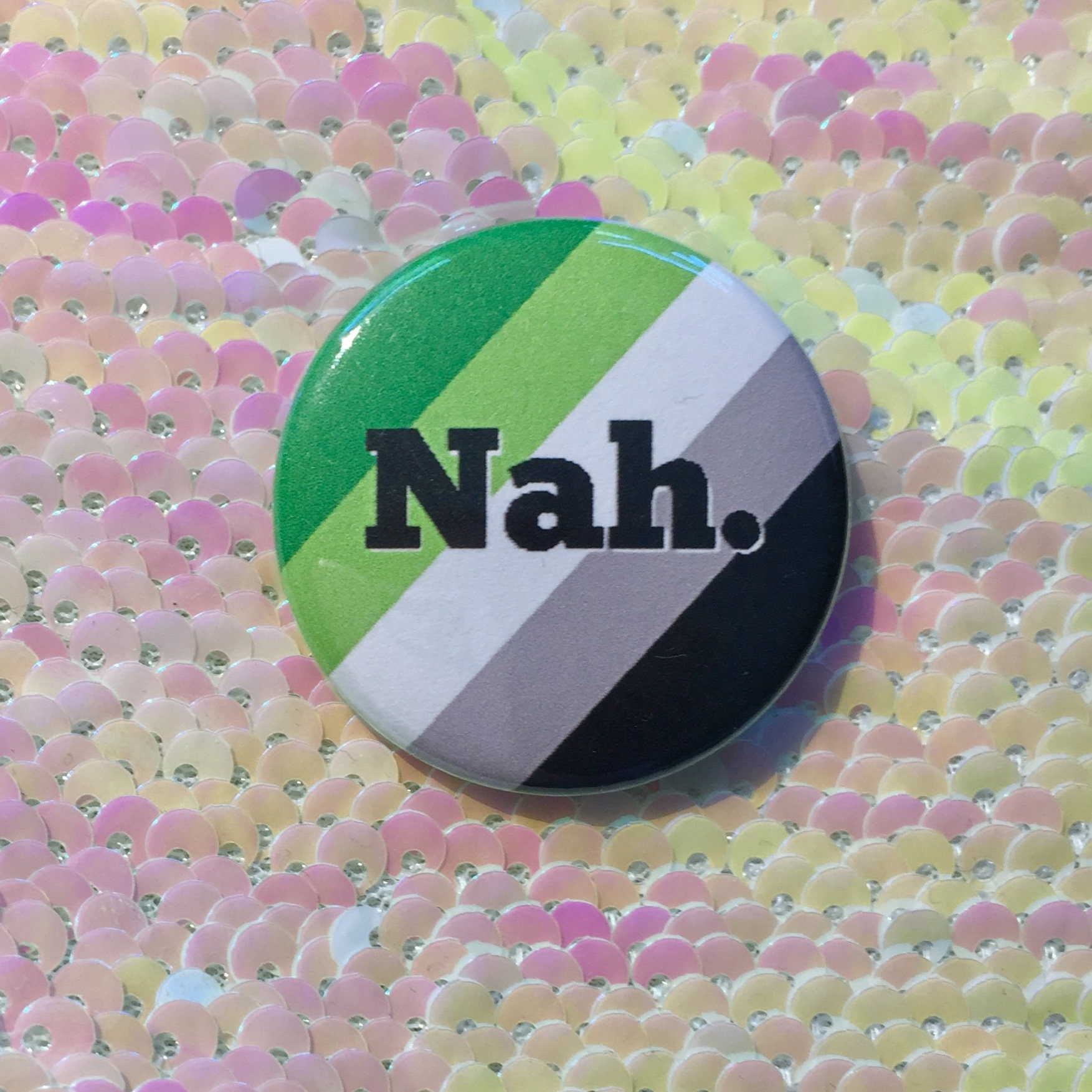 Nah Aromantic Pride Button - Etsy