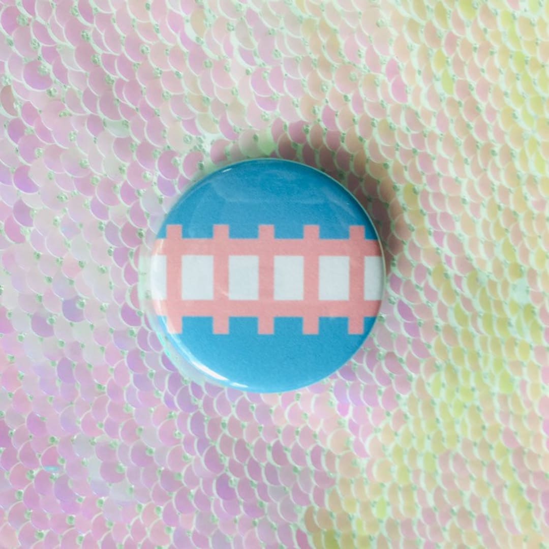 Trains-gender Trans Pride Button - Etsy