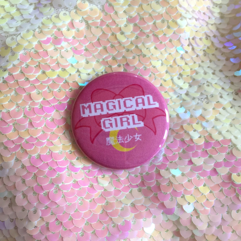 Magical Girl Button - Etsy